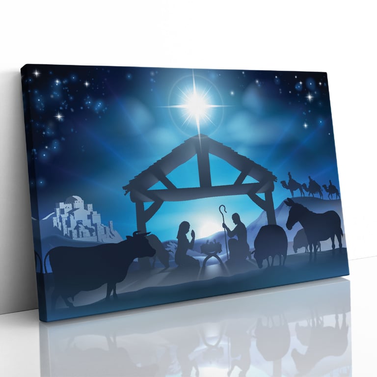 Christmas Nativity Scene Star Manger Crib – Red Bus Prints