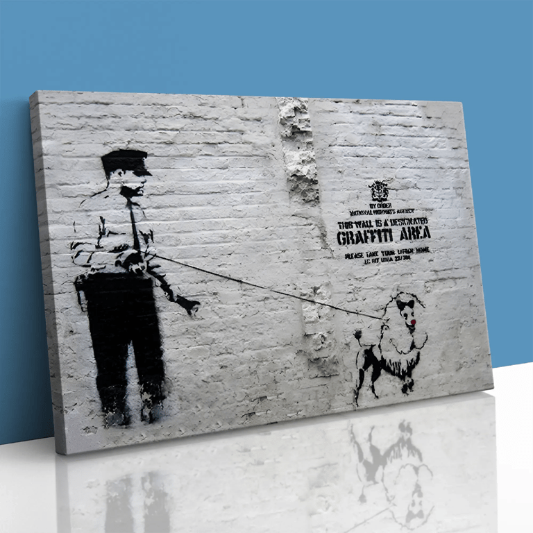 Banksy Designated Graffiti Area – Red Bus Prints
