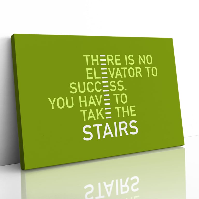 No Elevator to Success Motivational – Red Bus Prints